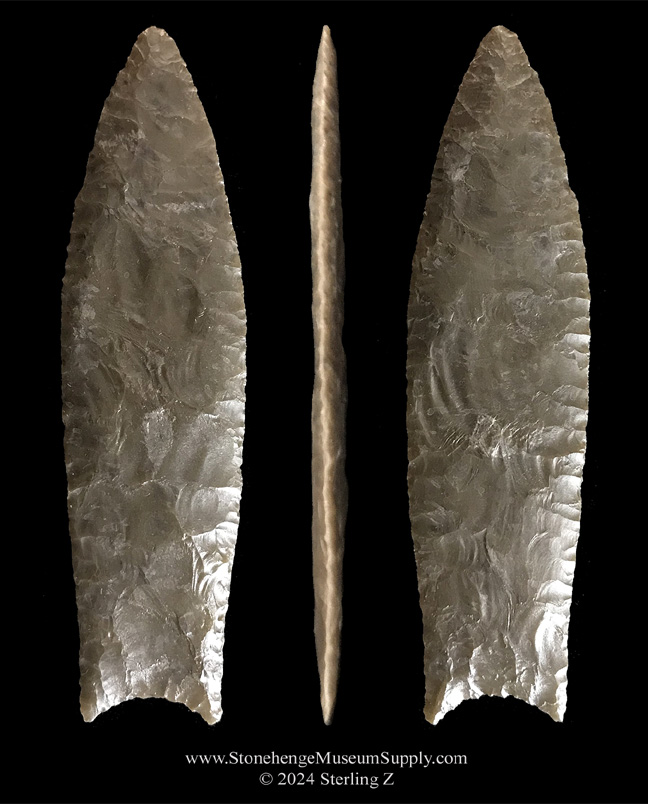 Clovis Points - Paleo Clovis Lithic Casting - Fluted Clovis Blades - Lithic Casts for sale ...